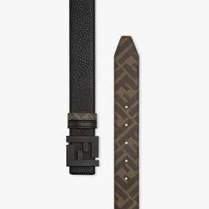 Fendi Ff Stud Buckle Reversible Belt - Brown