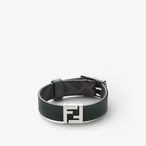 Fendi Ff Canvas Bracelet - Black
