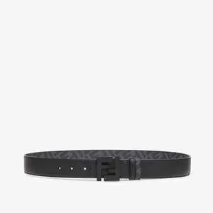 Fendi Reversible Ff Stud Belt - Black