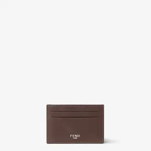 Fendi Shadow Slim Card Holder - Brown