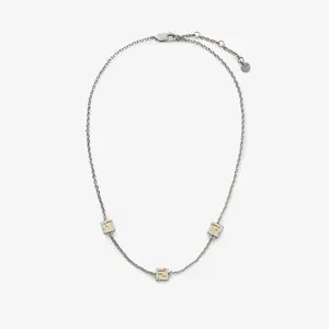 Fendi Ff Cube Necklace - Silver And Gold