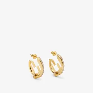 Fendi Everround Hoop Earrings - Gold