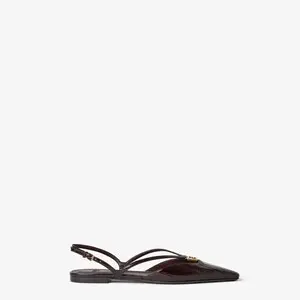 Fendi Ffold Leather Flats