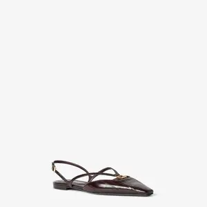 Fendi Ffold Leather Flats