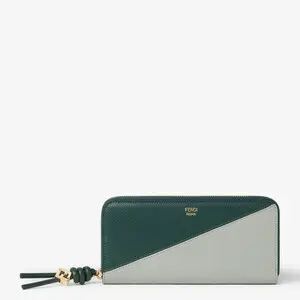 Fendi Ff Diamonds Zip Around Large - Green