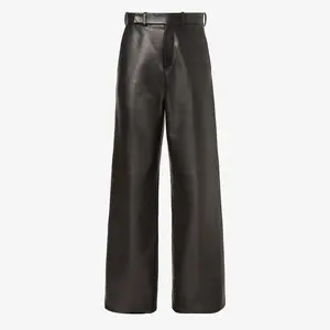 Fendi High-waisted Nappa Leather Trousers