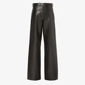 Fendi High-waisted Nappa Leather Trousers