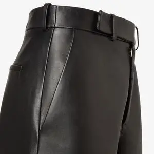 Fendi High-waisted Nappa Leather Trousers