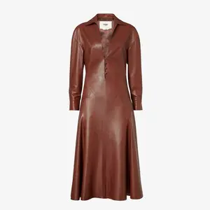 Fendi Midi Nappa Leather Dress
