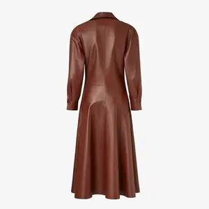 Fendi Midi Nappa Leather Dress