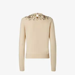 Fendi Embroidered Wool And Cashmere Jumper