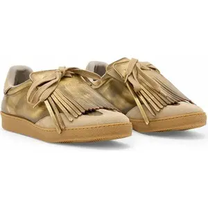 ALLSAINTS Thelma Fringe Sneakers - Antique Gold