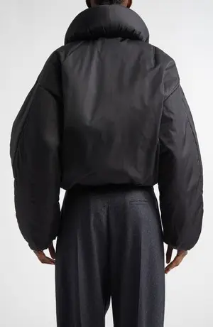 Alaïa Padded Taffeta Bomber Jacket - Noir Alaia