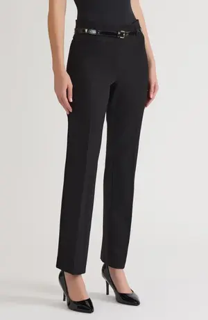 KASPER Belted Bootcut Trousers