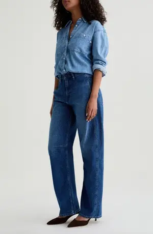 Ag High-waist Barrel Jeans