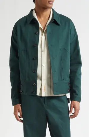 BODE Knolly Brook Cotton Jacket - Dark Green
