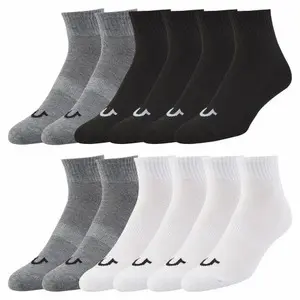True Religion True Religion Premium Athletic Ankle Socks - Pack Of 6 Or 12 Pairs Assorted