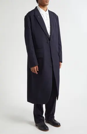 Yohji Yamamoto Water Repellent One-button Jacket With Detachable Liner