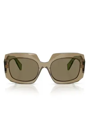 Prada 55mm Square Sunglasses - Terra/light Brown