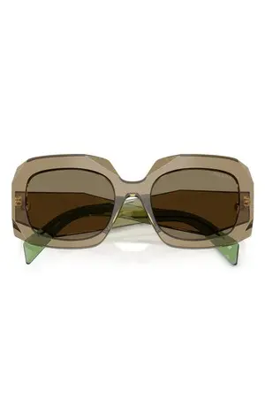 Prada 55mm Square Sunglasses - Terra/light Brown