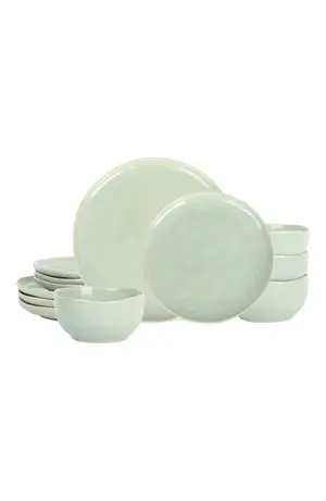 STONE + LAIN Mirella Stoneware 12-piece Dinnerware Set