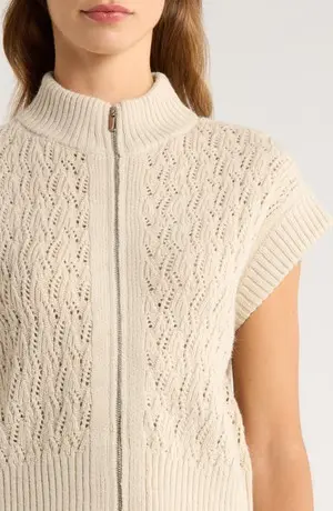 Vince Camuto Pointelle Sweater Vest