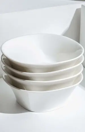 STONE + LAIN Quadro Porcelain 4-piece Bowl Set
