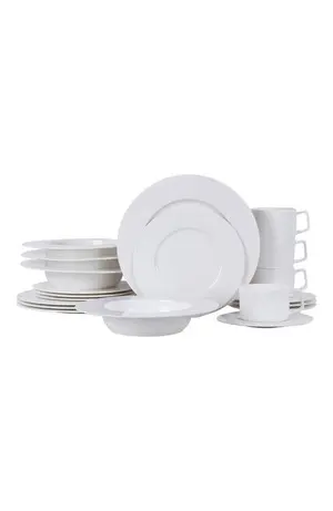 STONE + LAIN Sylvie Bone China 20-piece Dinnerware Set - White