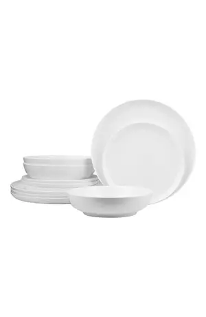 STONE + LAIN Gabrielle Bone China 12-piece Dinnerware Set - White