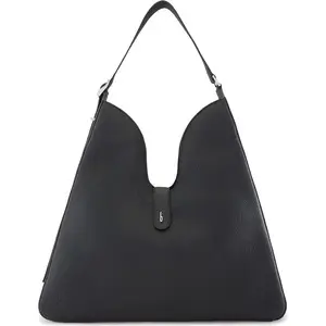 BEHNO Melina Nappa Leather Shoulder Bag - Black