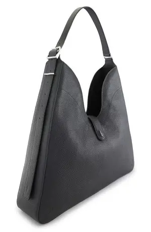 BEHNO Melina Nappa Leather Shoulder Bag - Black