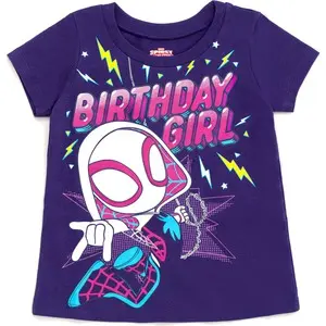 MARVEL Spider-man Birthday T-shirt Purple/ Ghost Spider