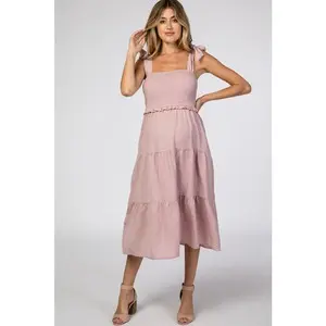 Tie Strap Midi Dresses