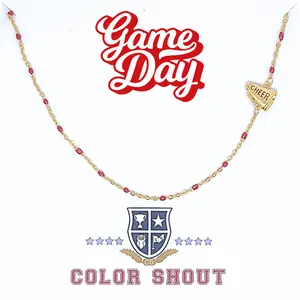 COLOR SHOUT Gameday Cheerleader Megaphone Necklace