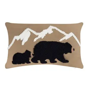 C&F HOME Woodland Hooked Throw Pillows - Brown