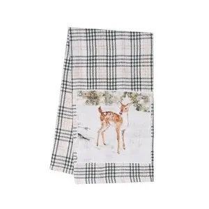 C&F HOME Woolland Deer Towel - Green