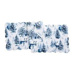 C&F HOME Frasier Table Runner 14" X 51 - Blue