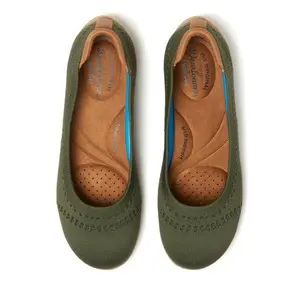 DEARFOAMS Misty Ballet Flat - Olive 2