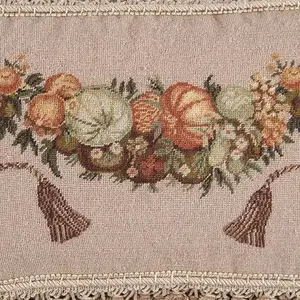 C&F HOME Pumpkins & Fruit Petit Point Wool Blend Decorative Accent Pillow