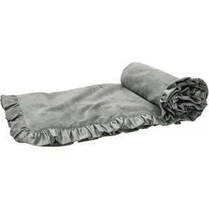 ELISABETH YORK Ishana Sage Accent Throw Blanket - Silver