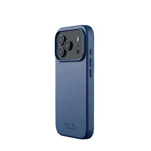 MUJJO Full Leather Case For Iphone 17 Pro - Monaco Blue