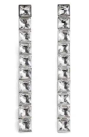 MANGO Crystal Drop Earrings