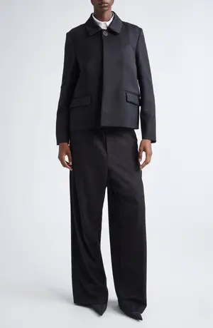Balenciaga Boxy Cropped Wool Jacket