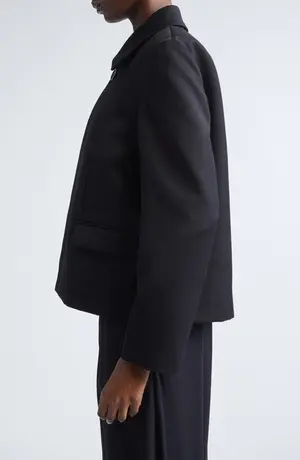 Balenciaga Boxy Cropped Wool Jacket