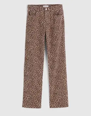 Madewell The Longline Straight Leopard-print Jeans