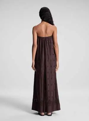 A.L.C. Strapless Embroidered Maxi Dress