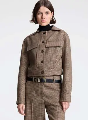 A.L.C. Blake Wool Jacket - Tan Multi