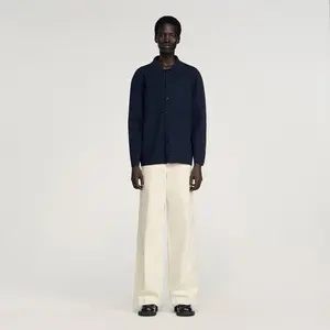 Sandro Knitted Shirt Jacket
