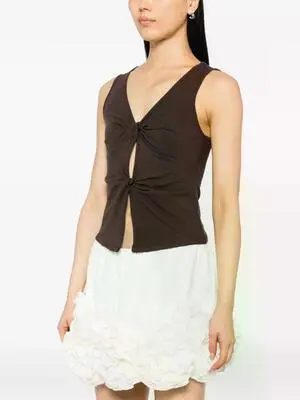 REFORMATION Tefi Vest Top - Brown