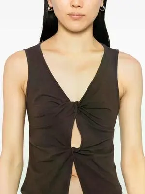 REFORMATION Tefi Vest Top - Brown